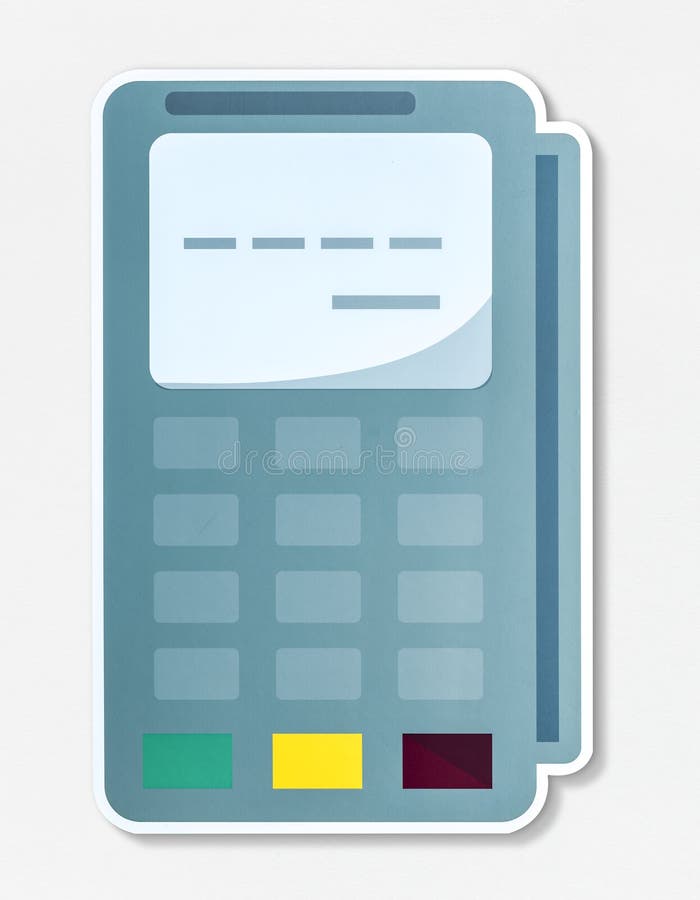 POS Machine Icon Illustration Stock Illustration - Illustration of icon ...