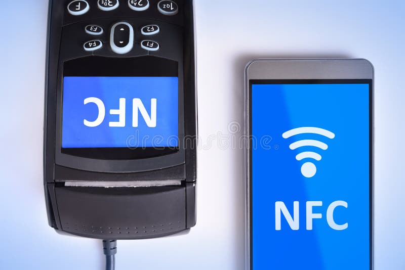 POS and Mobile Detail Top View Stock Image - Image of money, system ...