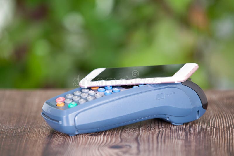 POS and Mobile Phones on Table Stock Photo - Image of phone ...