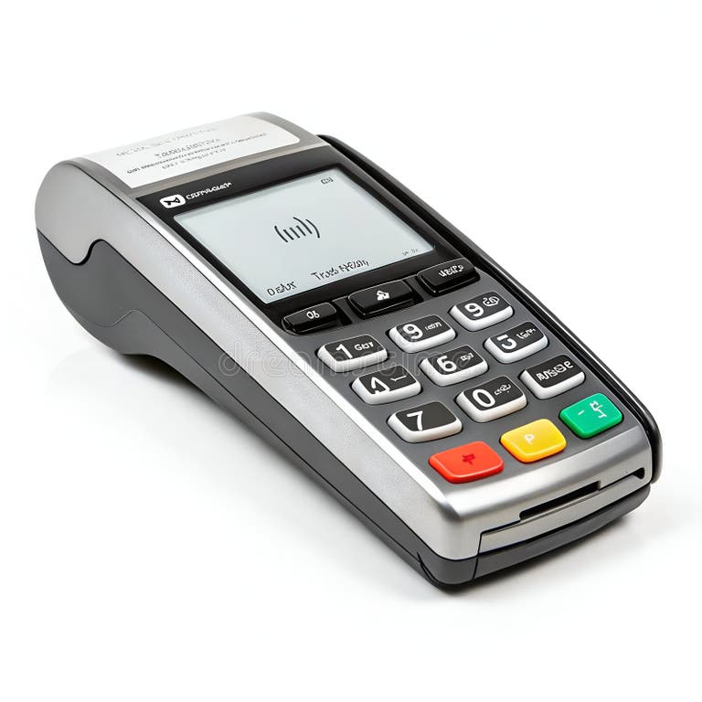 POS Payment Terminal â€ Credit Card Reader Isolated Stock Illustration ...