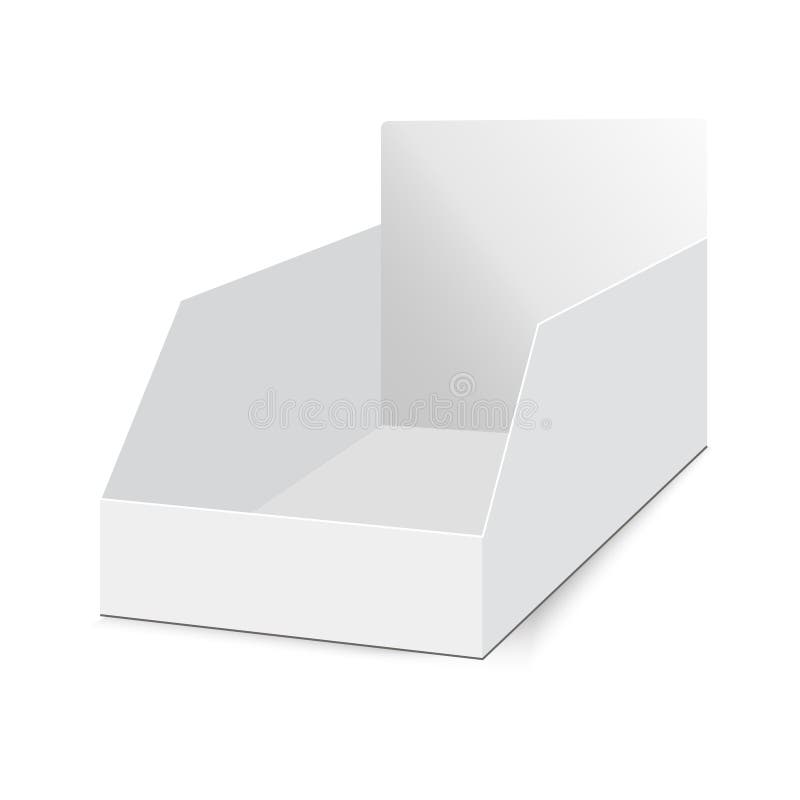 Blank Display Box Mock Up Isolated on White Background Stock Vector ...