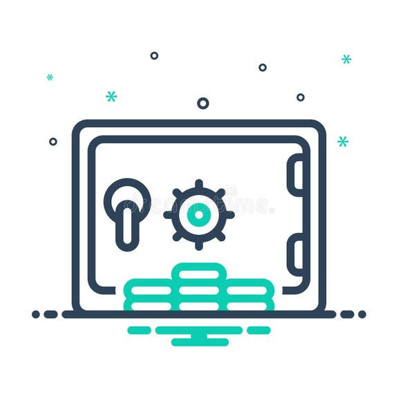 Mix Icon for Pos Proof of Stake, Stake and Security Stock Vector ...