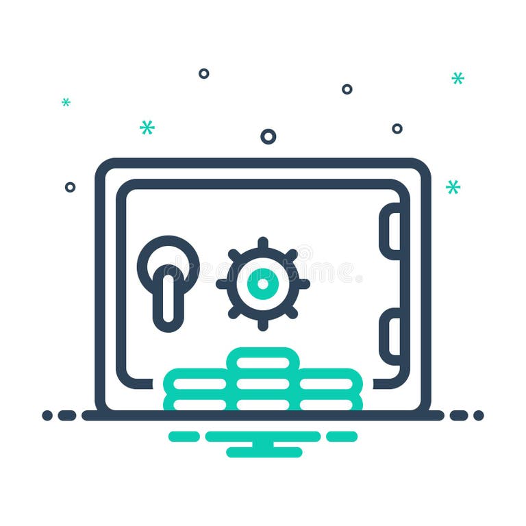 Mix Icon for Pos Proof of Stake, Stake and Security Stock Vector ...