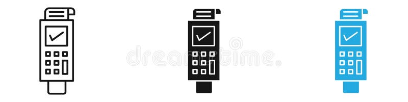 POS system icon vector stock vector. Illustration of money - 336127722