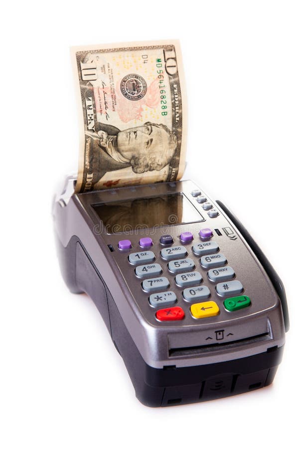POS-terminal for Cashless Payment Stock Image - Image of nefrac12 ...
