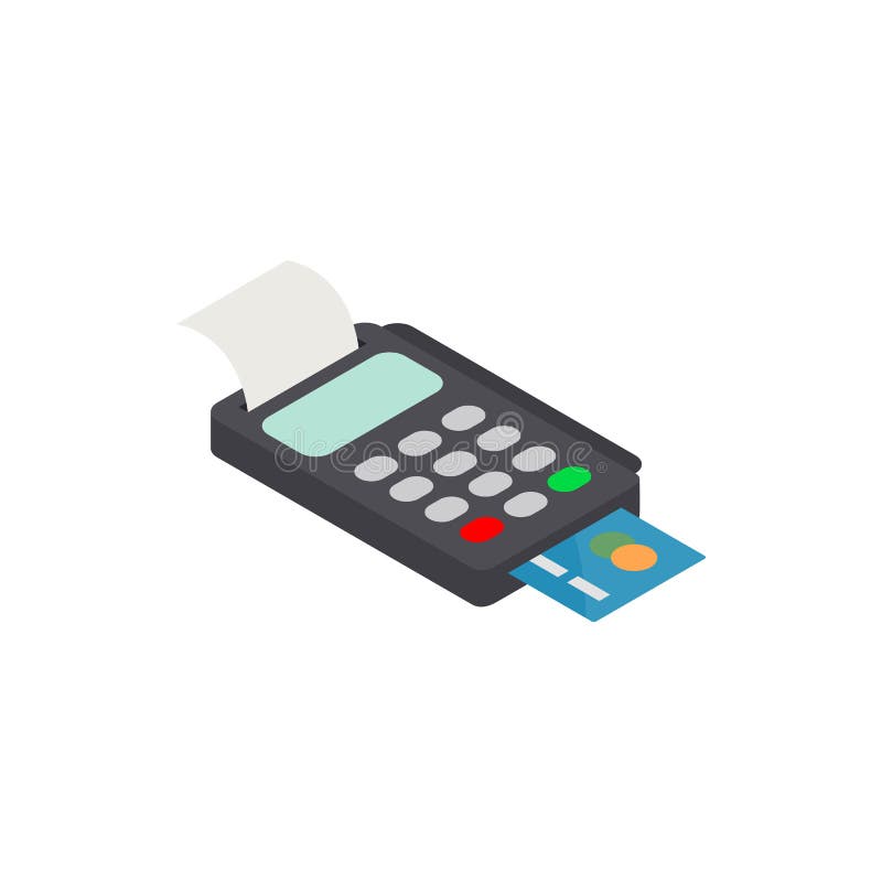 POS Terminal Icon, Cartoon Style Stock Vector - Illustration of payment ...