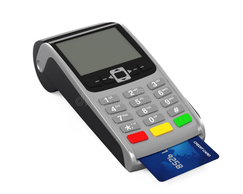 POS Terminal Credit Card Machine Isolated Stock Illustration ... POS Terminal Credit Card Machine Isolated Stock Illustration ...