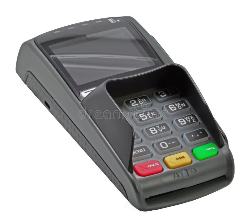 Pos terminal stock photo. Image of card, store, debit - 33057704