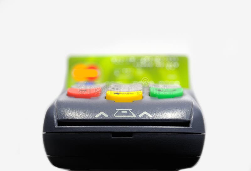 POS Terminal and Credit Card Processing Stock Image - Image of charge ...