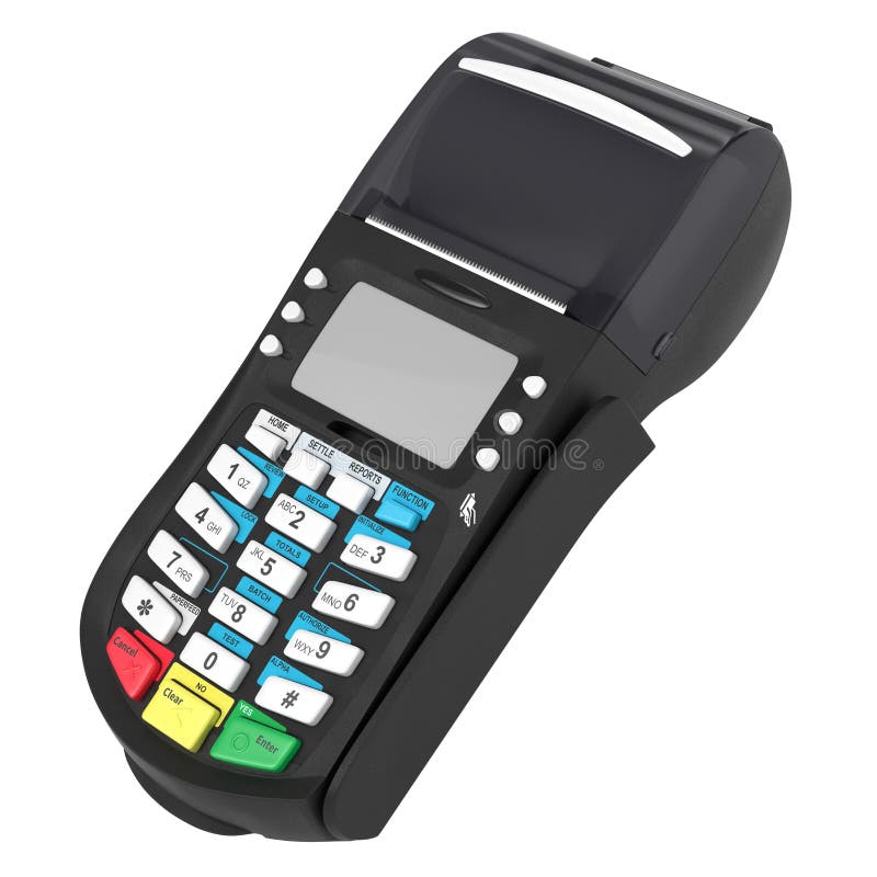 Set POS terminal stock illustration. Illustration of commercial - 74004963