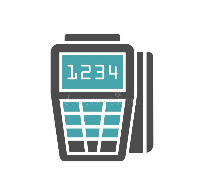 Pos Terminal Icon on Background for Graphic and Web Design. Simple ...