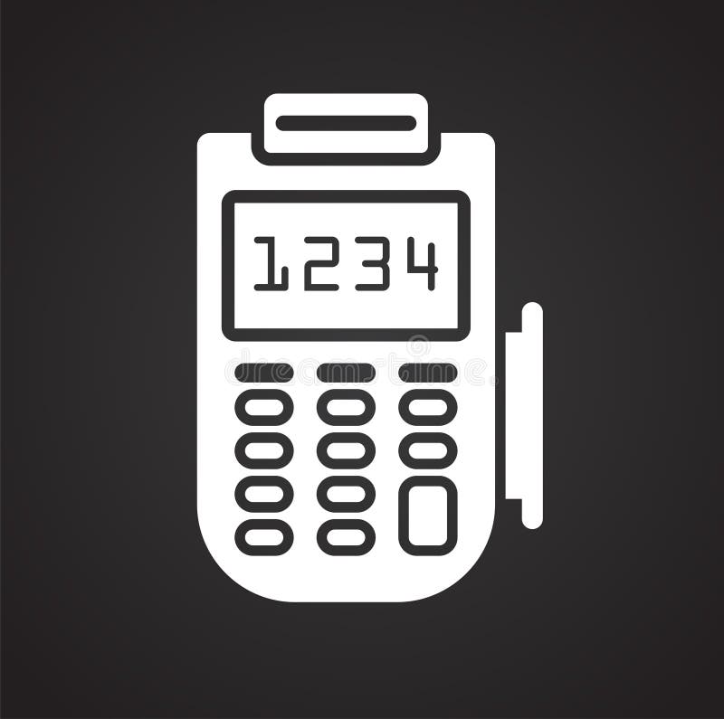 Pos Terminal Icon on Background for Graphic and Web Design. Simple ...