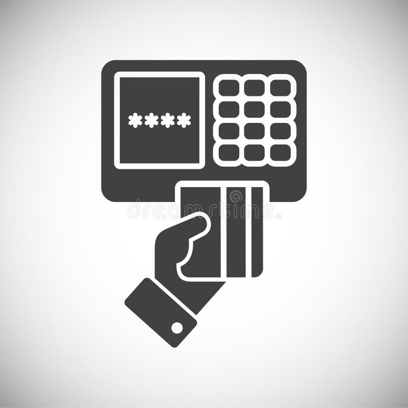 Pos Terminal Icon on Background for Graphic and Web Design. Simple ...