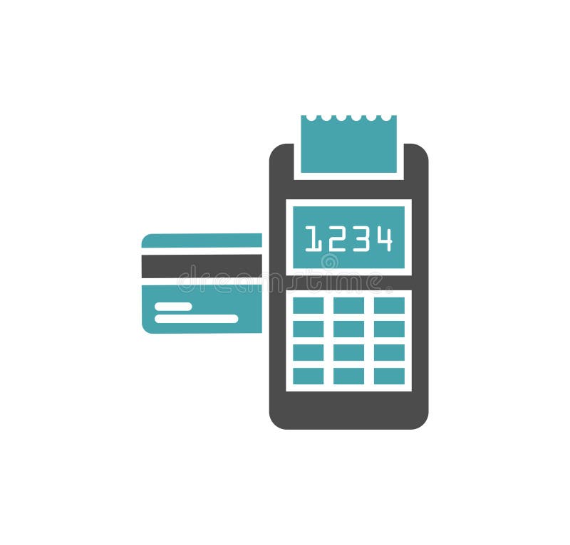 Pos Terminal Icon on Background for Graphic and Web Design. Simple ...