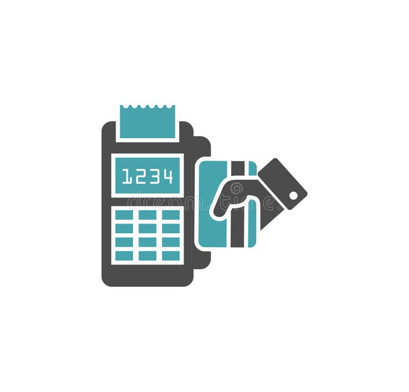 Pos Terminal Icon on Background for Graphic and Web Design. Simple ...