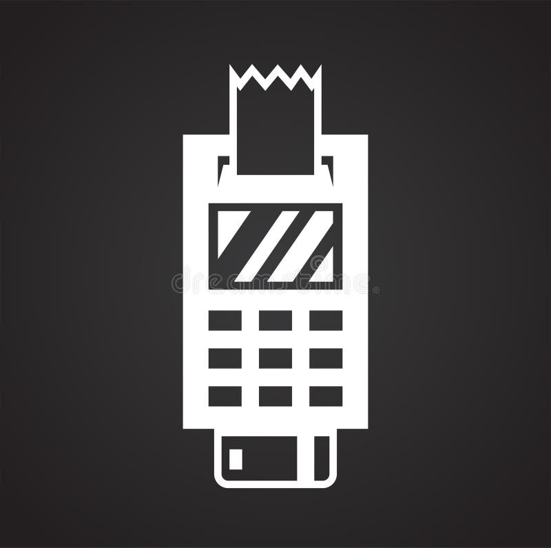 Pos Terminal Icon on Background for Graphic and Web Design. Simple ...