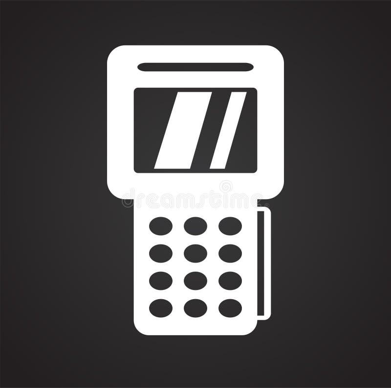 Pos Terminal Icon on Background for Graphic and Web Design. Simple ...