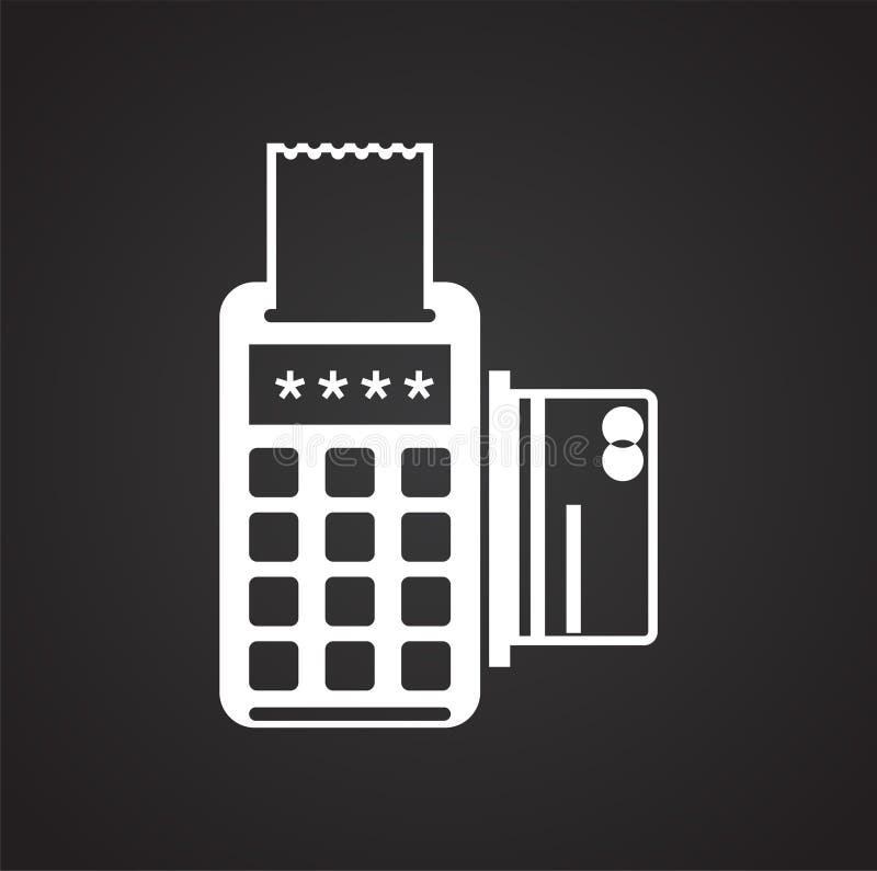 Pos Terminal Icon on Background for Graphic and Web Design. Simple ...