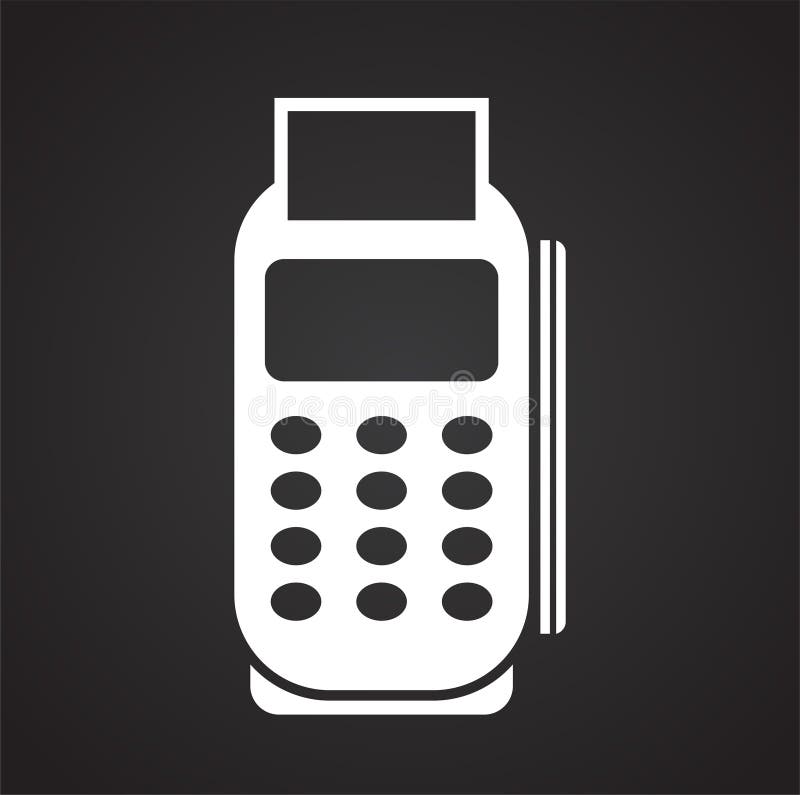 Pos Terminal Icon on Background for Graphic and Web Design. Simple ...