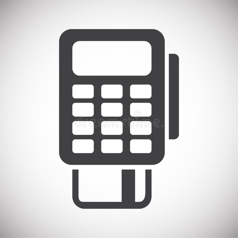 Pos Terminal Icon on Background for Graphic and Web Design. Simple ...
