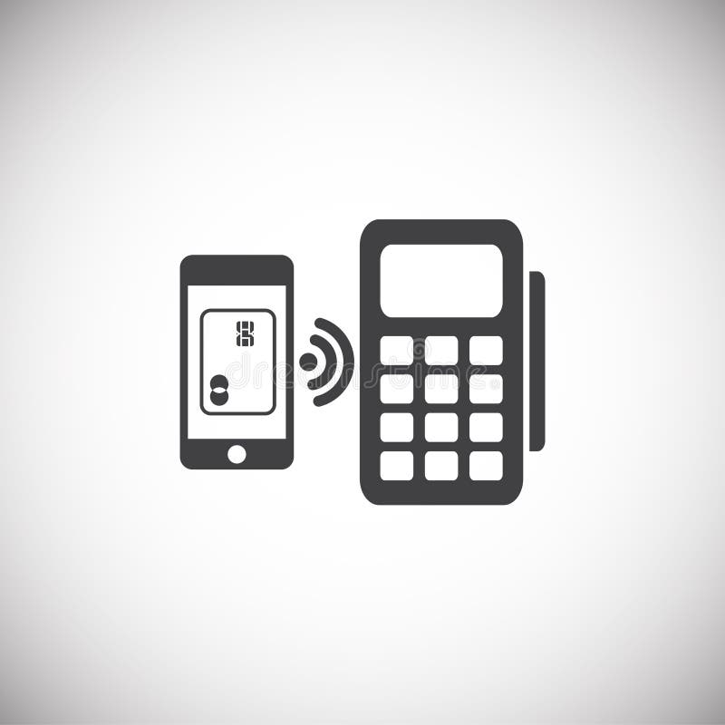 Pos Terminal Icon on Background for Graphic and Web Design. Simple ...