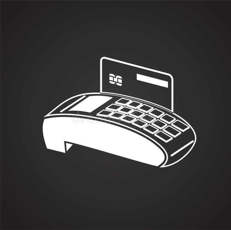 Pos Terminal Icon on Background for Graphic and Web Design. Simple ...