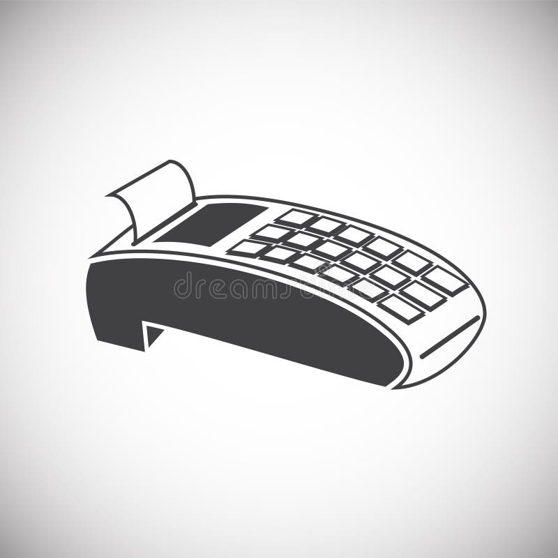 Pos Terminal Icon on Background for Graphic and Web Design. Simple ...