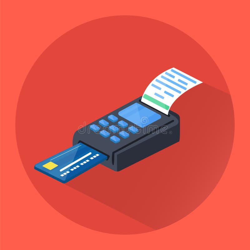 POS Terminal Icon. Isometric Illustration of POS Terminal Stock Vector ...