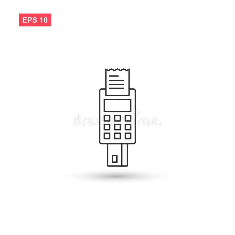 Pos Terminal Icon Vector Design Isolated 4 Stock Vector - Illustration ...