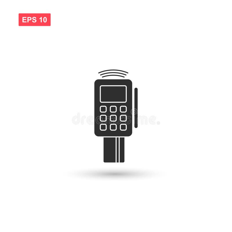 Pos Terminal Icon Vector Design Isolated Stock Vector - Illustration of ...