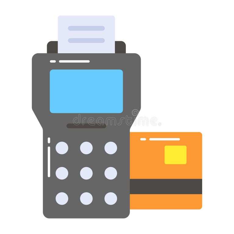 Pos Terminal Machine Vector Design, Premium Icon Stock Vector ...