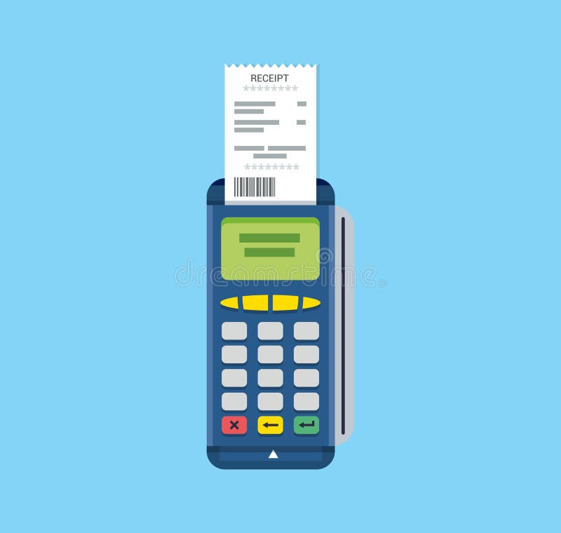 Pos Terminal Receipt Illustration Stock Illustrations – 4,765 Pos ...