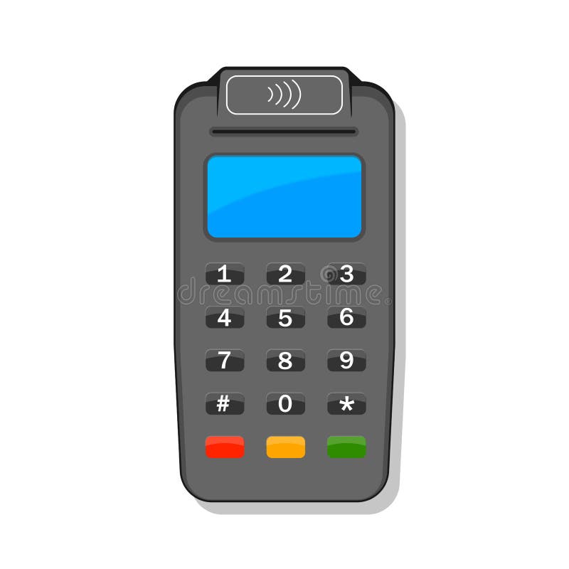Pos Terminal Simple. Cash Receipt Icon. Vector Illustration. Stock ...