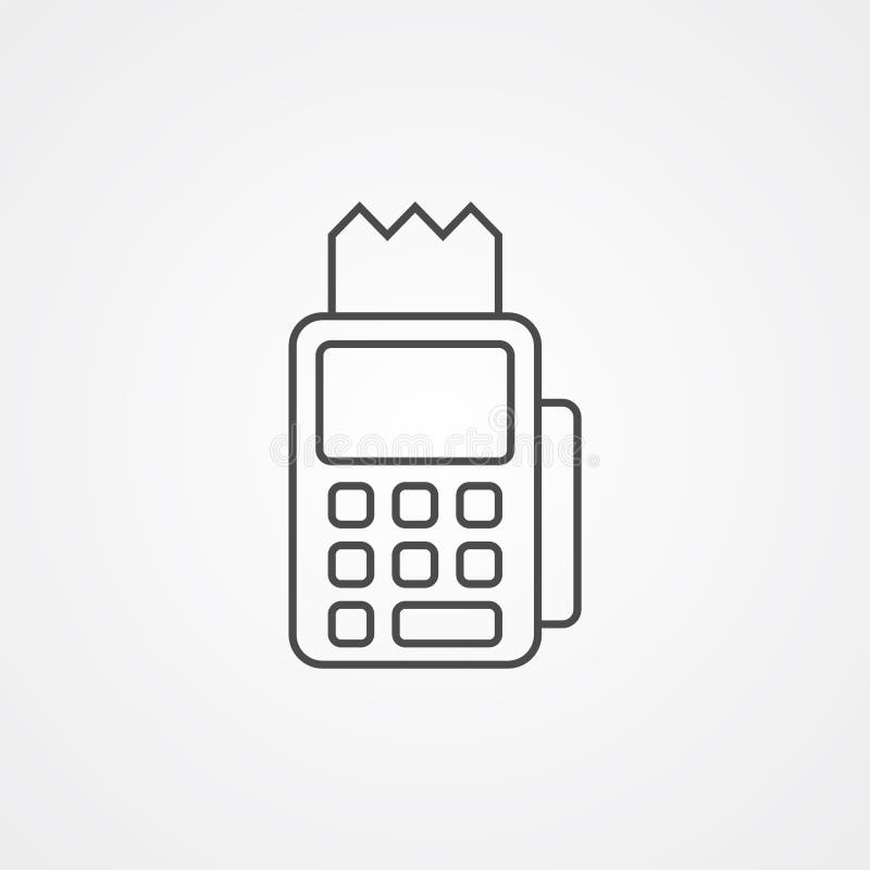 Pos Terminal Vector Icon Sign Symbol Stock Vector - Illustration of ...