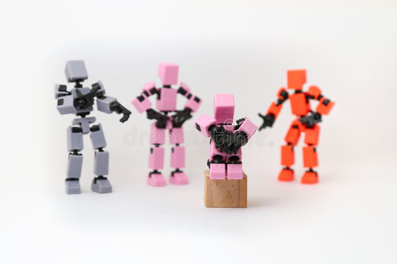 Posable Figures, Showcasing Different Stances and Expressions. Stock ...
