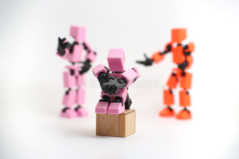 Posable Figures, Showcasing Different Stances and Expressions. Stock ...