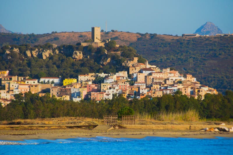 Posada, Sardinia, Italy stock image. Image of city, giovanni - 374354359