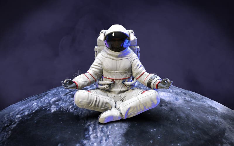 Pose of Astronaut in Outer Space. Stock Illustration - Illustration of ...