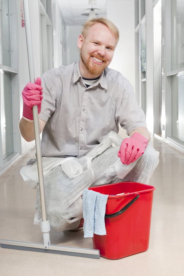 Worker Cleaning with Vacuum Cleaner Stock Image - Image of domestic ...