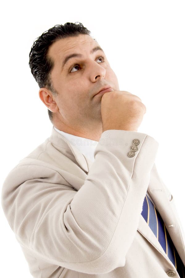 Pose of Considering Businessman Stock Image - Image of occupation ...