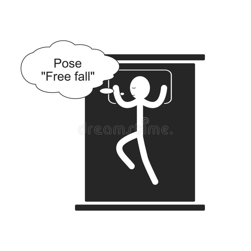 Pose Free fall for sleep stock vector. Illustration of face - 99764599