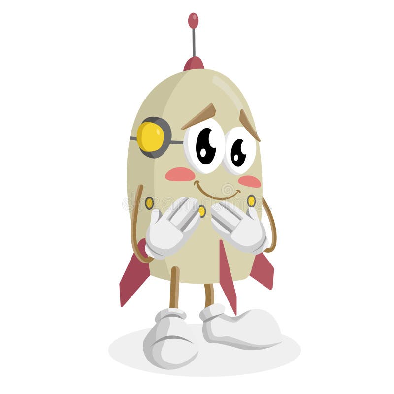 Pose Honteuse De Mascotte Et De Fond De Rocket Illustration de Vecteur ...