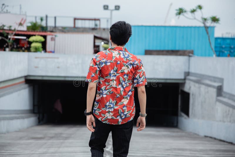 Pose young man from behind stock photo. Image of motion - 155462264