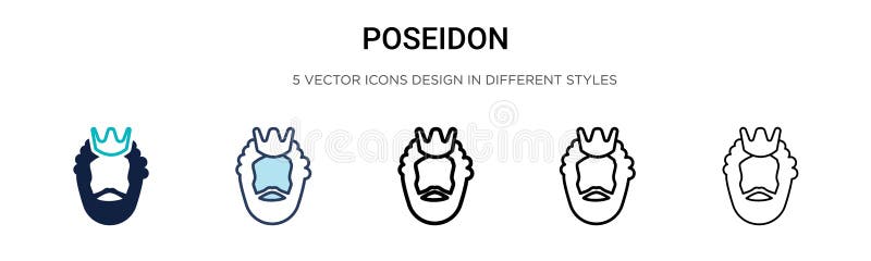 Poseidon Outline Stock Illustrations – 823 Poseidon Outline Stock ...
