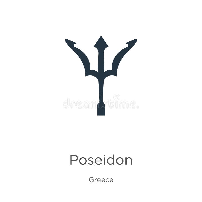 Poseidon Icon in Trendy Design Style. Poseidon Icon Isolated on White ...