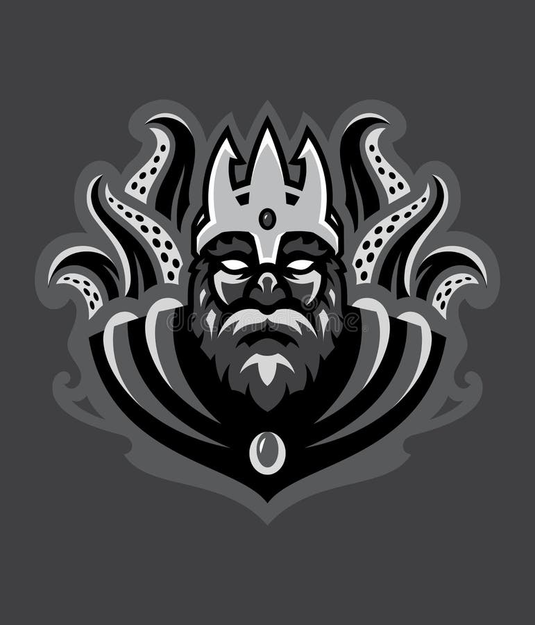 Poseidon King of the Seven Sea Stock Vector - Illustration of mythology ...