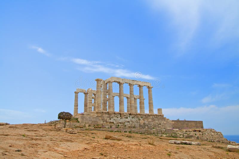 Poseidon Temple - side stock photo. Image of columns, history - 3086710