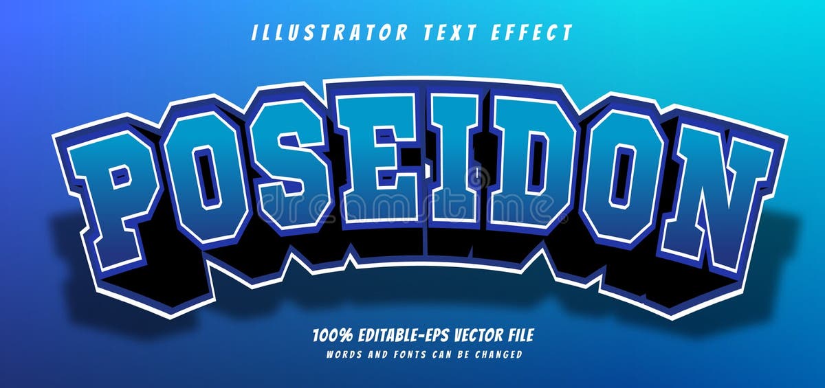 Poseidon Text Effect Stock Illustrations – 16 Poseidon Text Effect ...
