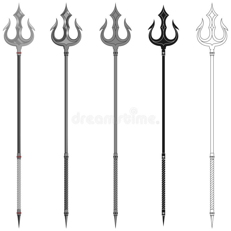 Poseidon Trident Vector Design Stock Vector - Illustration of vectors ...
