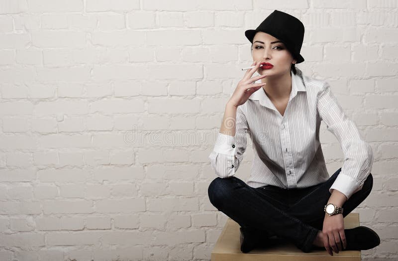 Posh woman stock photo. Image of habit, female, european - 23979606